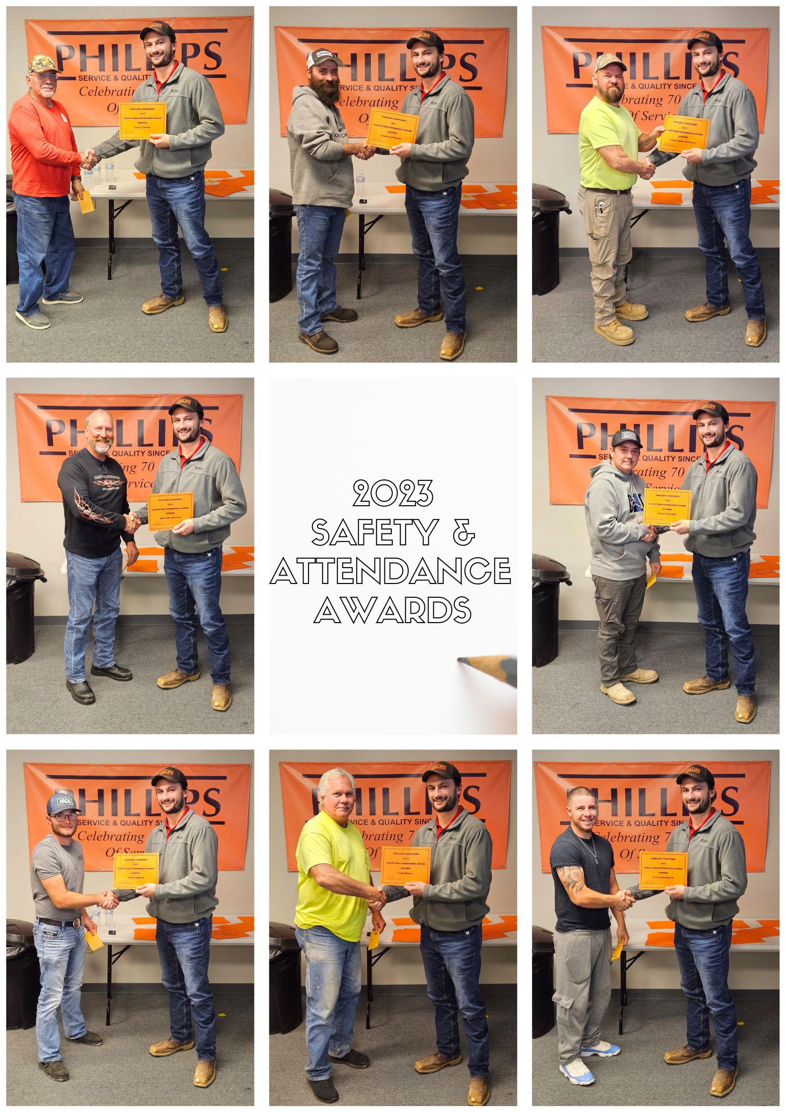 2023 Safety & Attendance Awards | Phillips Companies News